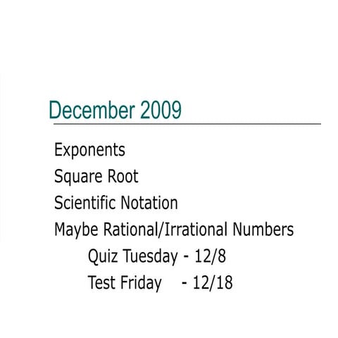 Exp, Sci Not, Square Root | PPT