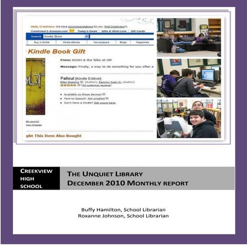March 2010 Monthly Report, The Unquiet Library | PDF