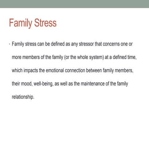 December family stress | PPT