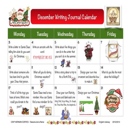 December journal activities | PDF