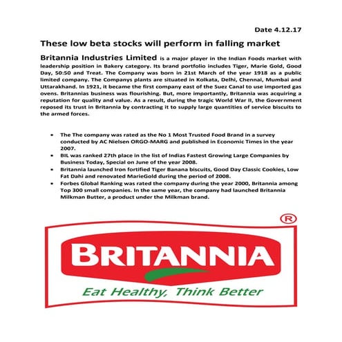 Dfm foods hbj capital | PDF