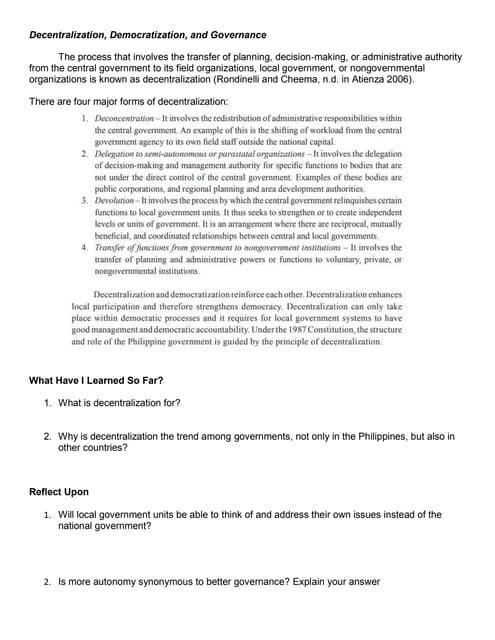 Local Government and Its Structure | PPT