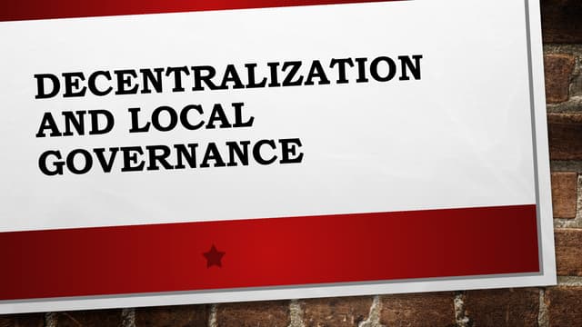 The Philippine Local Government Code | PPT