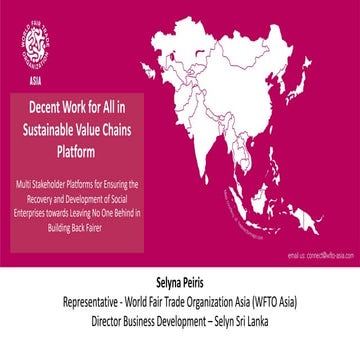 Decent Work for All in Sustainable Value Chains - presented by WFTO ...