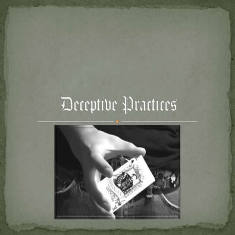 Deceptive practices | PPTX