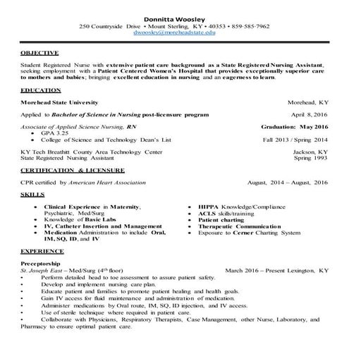 DEE baby resume | DOCX | Healthcare Industry | Industries