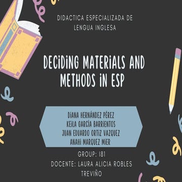 Deciding learning objectives for ESP courses and programs | PDF