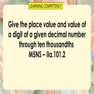 Quarter 2 - Grade 5 Lessons about addition ad Subtraction of Decimal ...