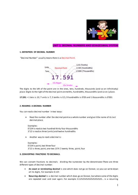 Numbers with one decimal digit | DOCX