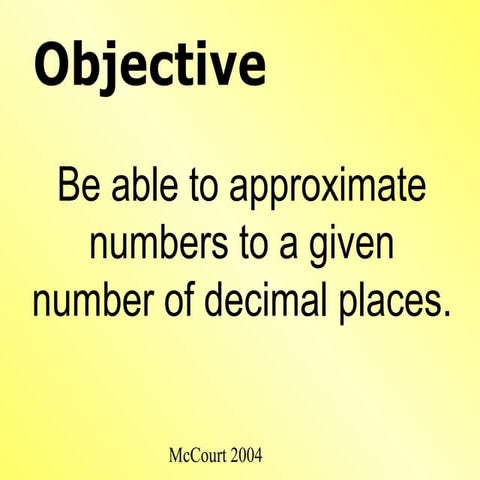 Decimal places | PPT