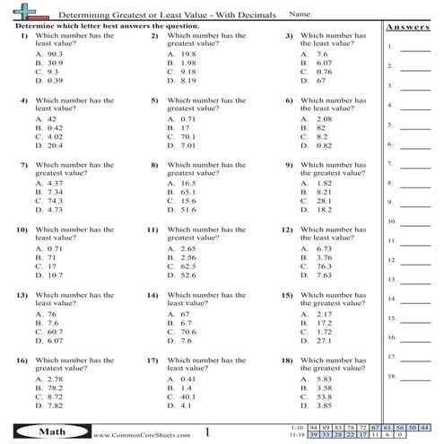 Decimal review | PDF