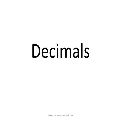 Decimals | PPTX