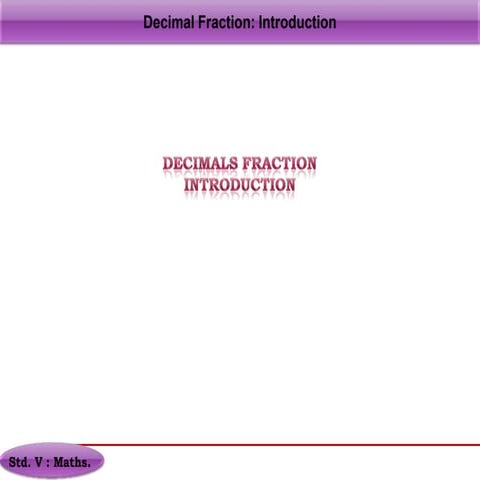 DecimalsFraction | PPTX