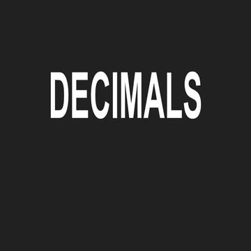 Fractions Decimals And Percents