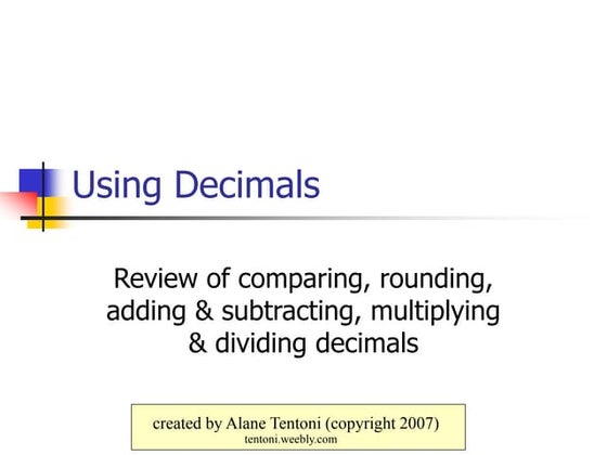Decimals Add and Subtract | PPT
