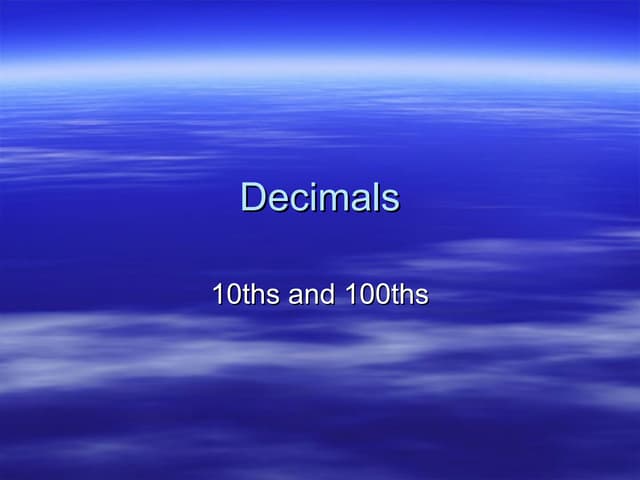 Decimals | PPT