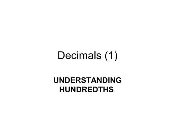Place Value and Decimals | PPT