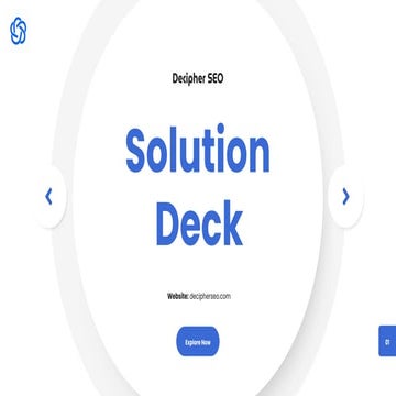 Decipher SEO Solutions for your startup needs. | PDF