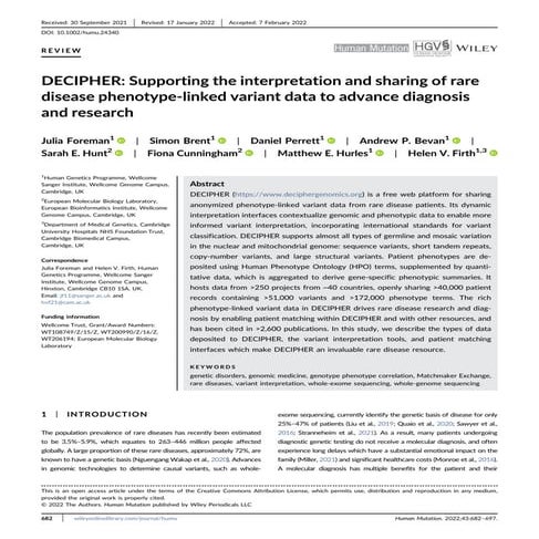 DECIPHER Supporting the interpretation and sharing of rare.pdf