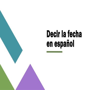 ¿Sabes cómo decir la fecha en español? 2.pptx