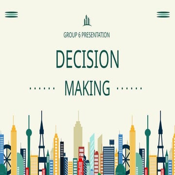 DECISION MAKING - ENGINEERING MANAGEMENT | PPT