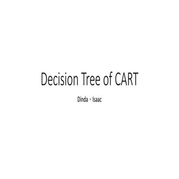 Decision tree of cart | PPTX
