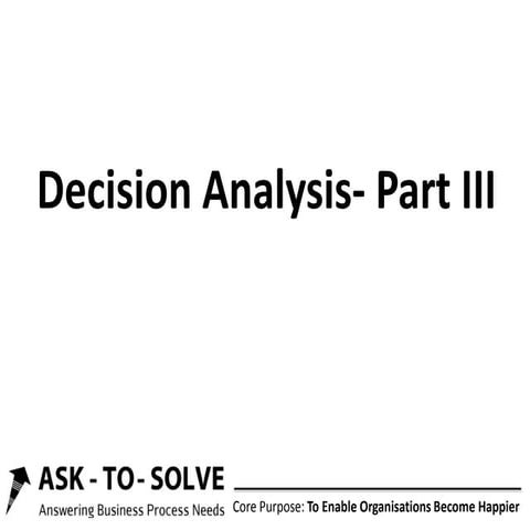 Decision analysis part iii | PPT