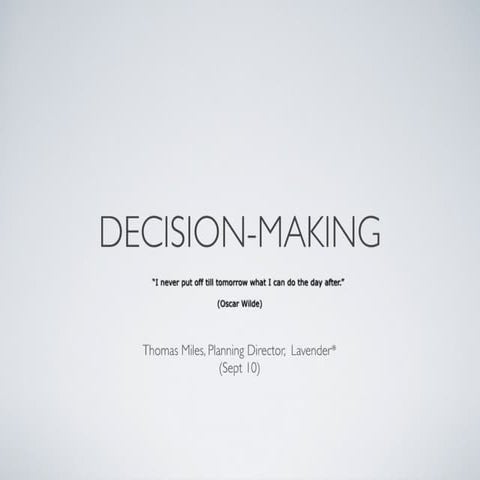 How to make better decisions | PDF