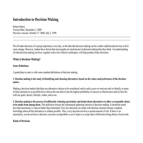 Decision making | PPT