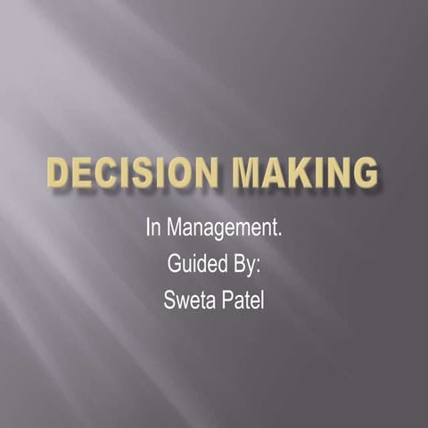 Decision making | PPTX