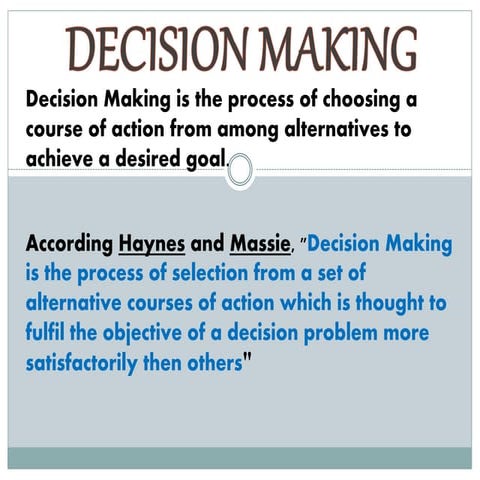 Decision making | PPTX