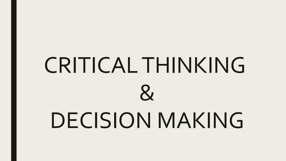 Decision making | PPT