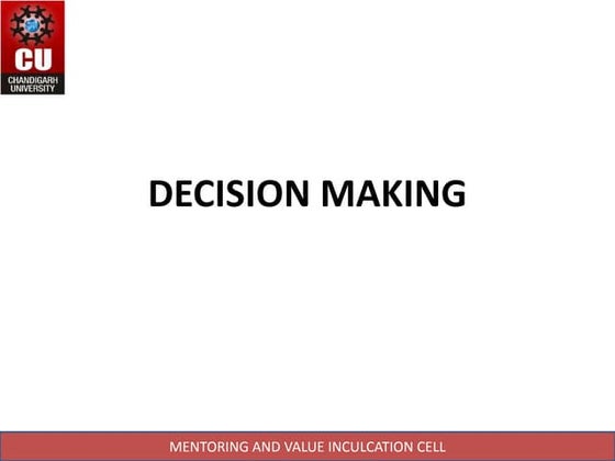 PROBLEM SOLVING & DECISION MAKING | PPT