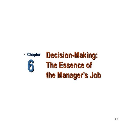 an understanding of managerial decision making | PPT