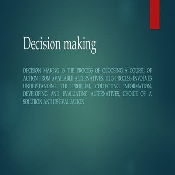 DECISION MAKING.pptx various business plans | PPTX
