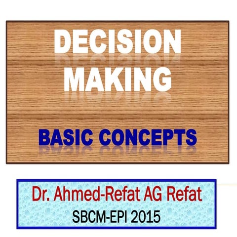 Decision making basic concepts | PDF