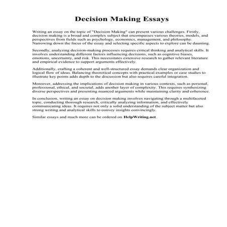 Decision Making Essays.pdf