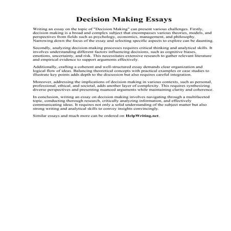 Decision Making Essays.pdf