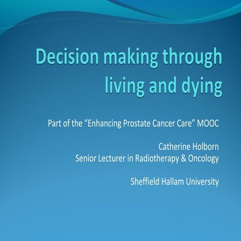 Decision making in end of life care | PPT