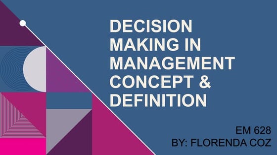 Decision making | PPT