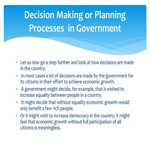 Decision making or planning process with specific ref. to Botswana | PPT