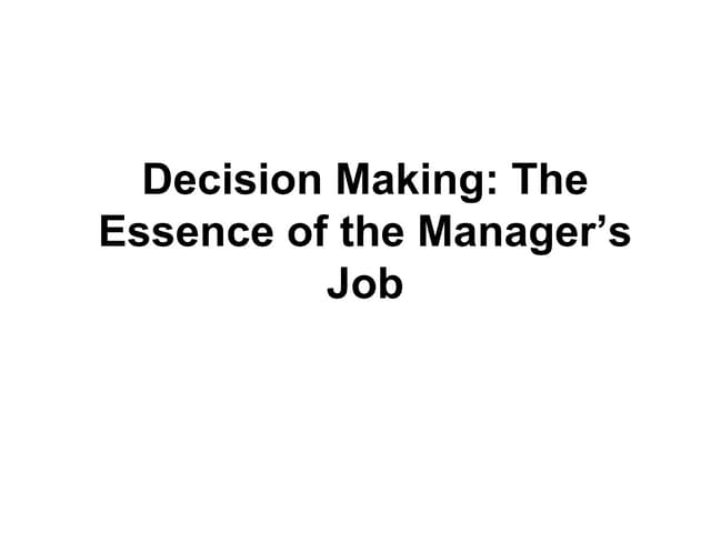 Presentation on Decision Making | PPT