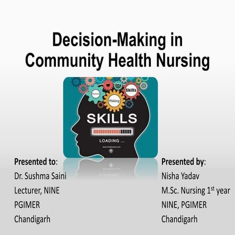 Decision making in community health nursing | PPTX