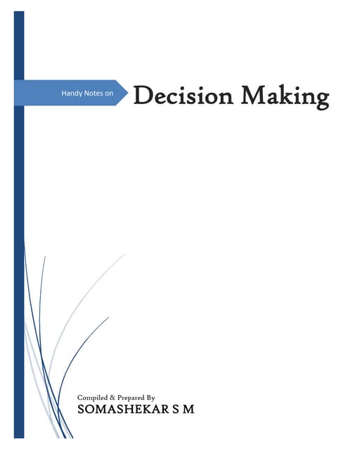 Decision Making (Engineering Management) | DOCX