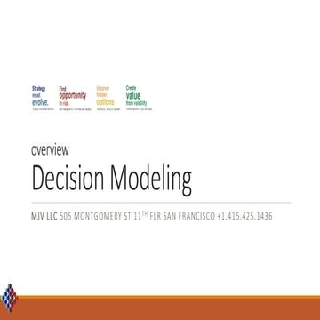 Beyond Excel into real decision modeling and analysis | PPTX