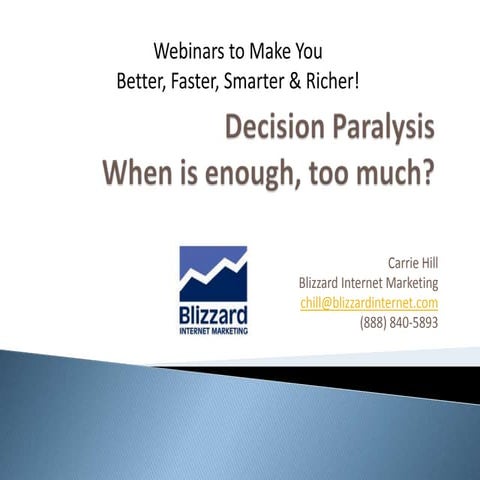 Decision paralysis | PPTX