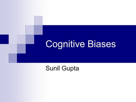 Decision making bias and errors | PPT
