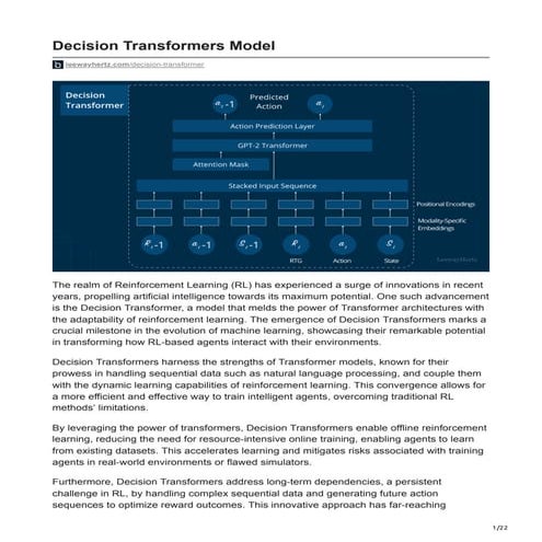 Decision Transformers Modelpdf 