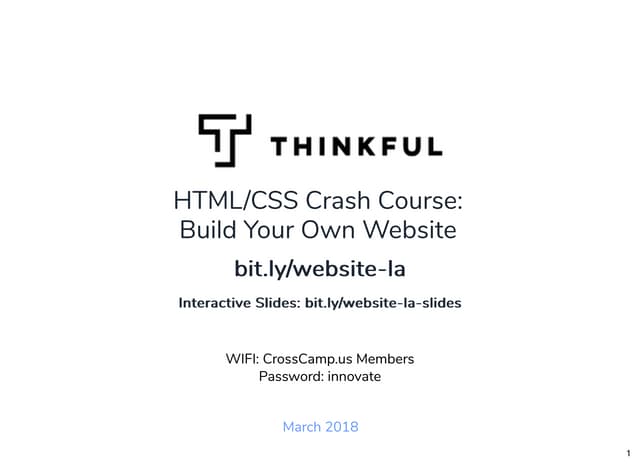 Htmlcss Crash Course W Interactive Slides Link Ppt 9753