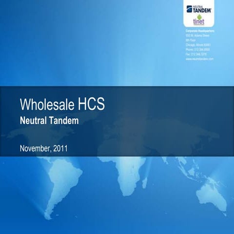 Neutral Tandem HCS | PPTX